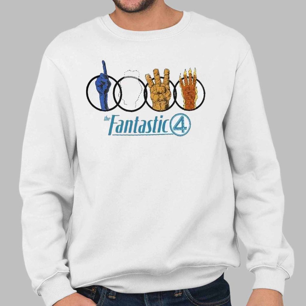 Fantastic Four Handprint Icons Shirt - brastraps.com