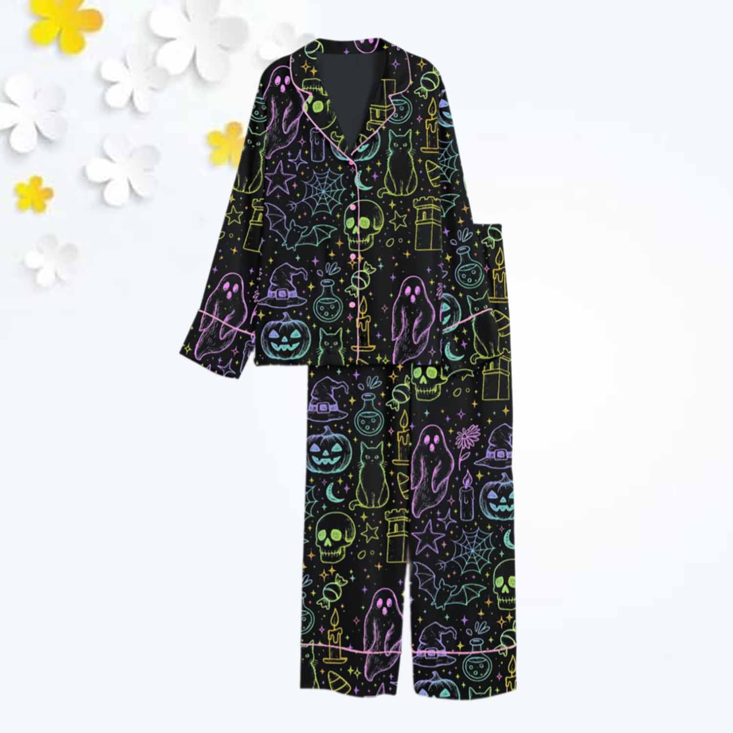 Halloween Neon Cute Boo Ghost Coquette Spooky Season Horror Movie ...