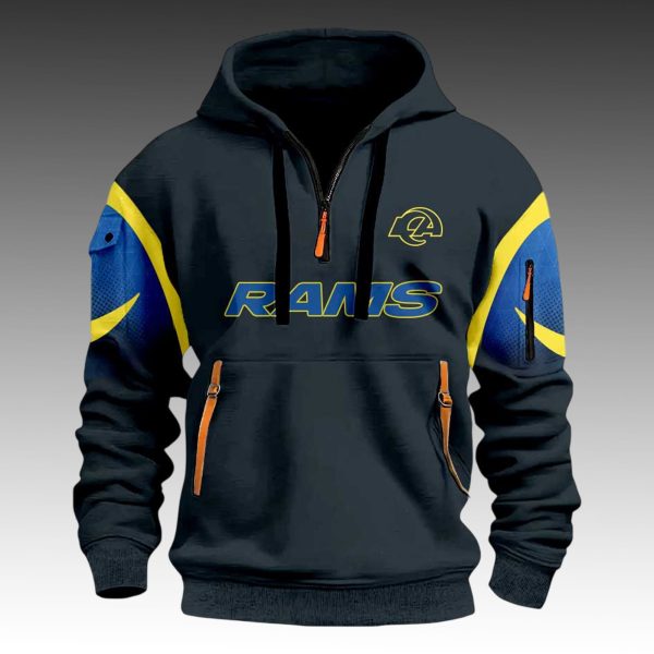 Rams Rivalries Mid Night Mod 2025 Football Quarter Zip Hoodie ...