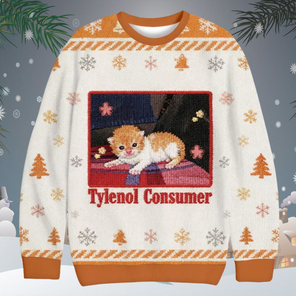 Tylenol Consumer Cat Christmas Ugly Sweater - brastraps.com