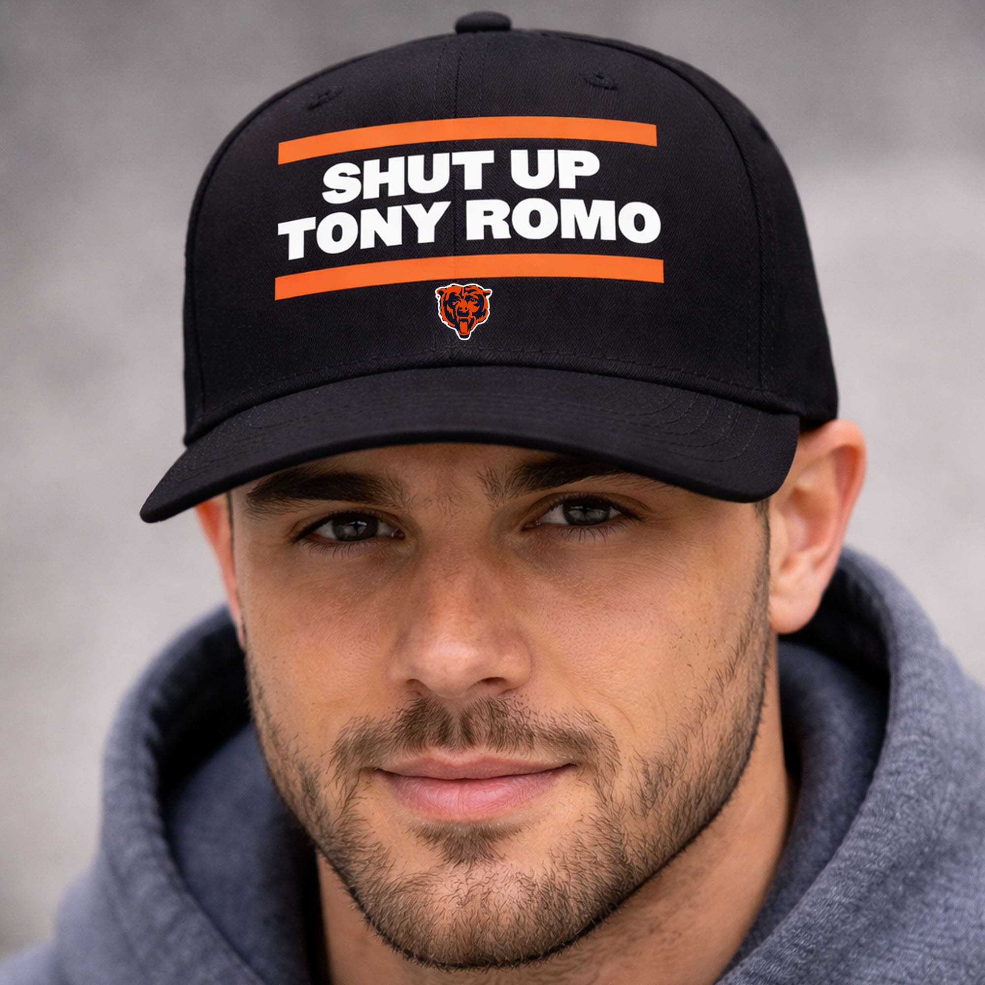 Shut Up Tony Romo Chicago Bear Hat - brastraps.com