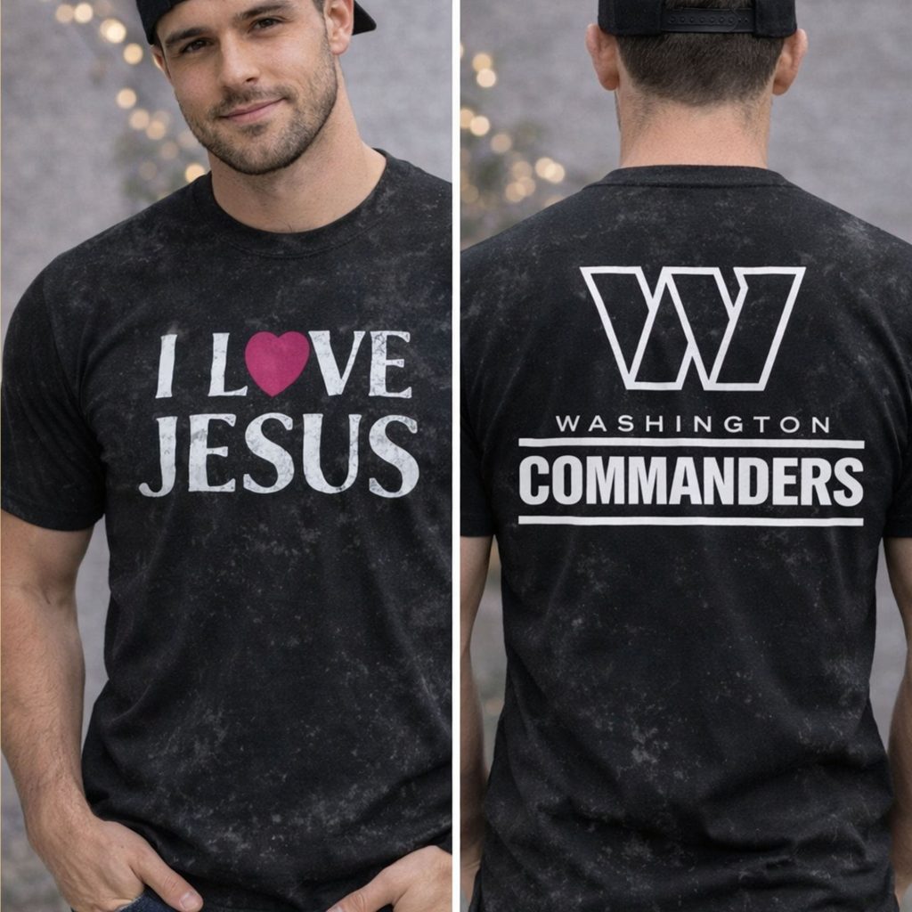 Washington Commanders I Love Jesus Hoodie - brastraps.com