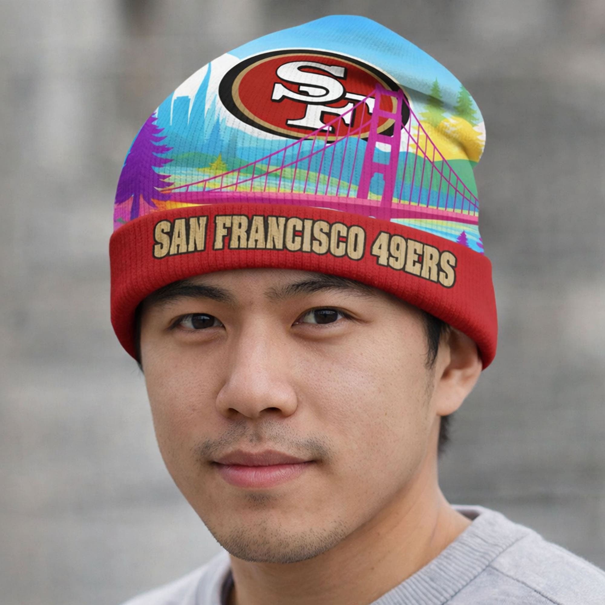 2026 San Francisco 49ers Bad Bunny Bowl LX Beanie Hat - brastraps.com